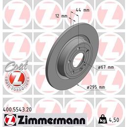 Zimmermann Bremsscheibe 400.5543.20 hinten rechts links voll 295mm f&uuml;r MERCEDES-BENZ 247423021207 A247423021207 2474230212