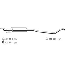 Ernst Mittelschalld&auml;mpfer 054195 f&uuml;r OPEL GENERAL MOTORS