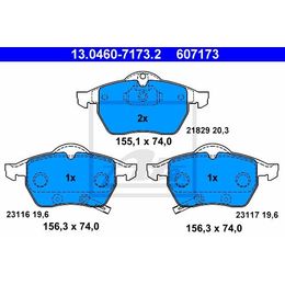 ATE Bremsensatz, Scheibenbremse Bremsensatz-Hinterachse SG00000CXT Vorderachse voll 260mm 10mm f&uuml;r Vaughall Opel SAAB CHEVROLET