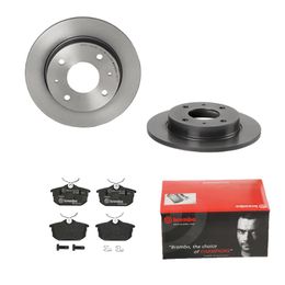 Brembo Bremsensatz-Hinterachse COATED DISC LINE / STANDARD IJDTIDJCD0 Bremsensatz, Scheibenbremse hinten rechts links voll 250mm f&uuml;r MITSUBISHI HAIMA