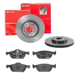 Brembo Bremsensatz-Vorderachse XTRA LINE SK8K0F3XP2 Bremsensatz, Scheibenbremse vorne rechts links Gelocht/innenbel. 296mm f&uuml;r HONDA 45022TL1G00 45022