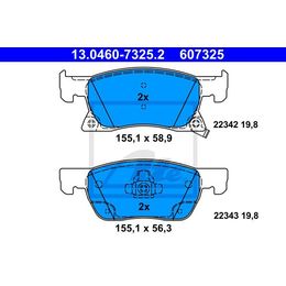 ATE Bremsensatz-Vorn und hinten SG00000DAW Bremsensatz, Scheibenbremse vorne rechts links bel&uuml;ftet 288mm f&uuml;r VAUXHALL OPEL 39037199 13509120 13478300
