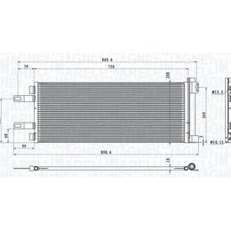 MAGNETI MARELLI Kondensator, Klimaanlage 350203623000 730x288x16 f&uuml;r CITRO&Euml;N/PEUGEOT ALFAROME/FIAT/LANCI 1343785080 6455EP 1371427080