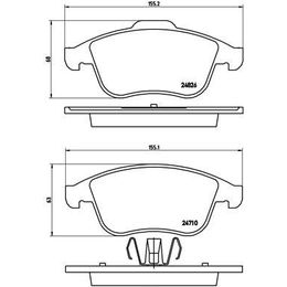 Brembo Bremsensatz-Vorderachse COATED DISC LINE / STANDARD IJZJSGFDY3 Bremsensatz, Scheibenbremse vorne rechts links innenbel&uuml;ftet 296mm f&uuml;r RENAULT 8