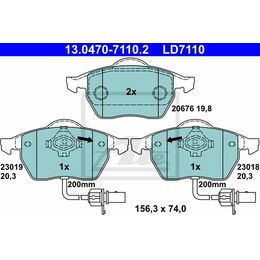 ATE Bremsensatz-Vorn und hinten SG00000DA4 Bremsensatz, Scheibenbremse vorne rechts links bel&uuml;ftet 288mm f&uuml;r SKODA SEAT VAG 8E0615601D 1E0698451B 8E06