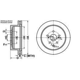 ATE Bremsscheibe 24.0118-0157.1 hinten rechts links bel&uuml;ftet 309mm f&uuml;r LEXUS 42431-48080