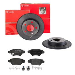 Brembo Bremsensatz-Hinterachse MAX LINE / STANDARD SK8K0F9933 Bremsensatz, Scheibenbremse hinten rechts links Geschlitzt 264mm f&uuml;r GENERAL MOTORS VAUX