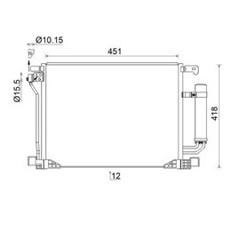 Mahle Kondensator, Klimaanlage AC 953 000S f&uuml;r NISSAN 92100BA61B 92100BA61A