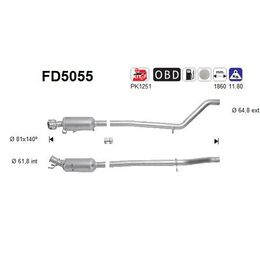 AS Ru&szlig;-/Partikelfilter, AbgASanlage FD5055 f&uuml;r MERCEDES-BENZ 2464901720