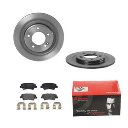 Brembo Bremsensatz-Hinterachse COATED DISC LINE / STANDARD IJDTIDJ5P0 Bremsensatz, Scheibenbremse hinten rechts links voll 284mm f&uuml;r HYUNDAI KIA (DYK)