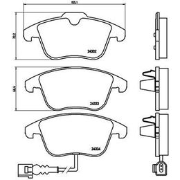 Brembo Bremsensatz-Vorn und hinten SG00000EV0 Bremsensatz, Scheibenbremse vorne rechts links innenbel&uuml;ftet 300mm f&uuml;r SKODA VW (SVW) SEAT (FAW) AUDI 5N