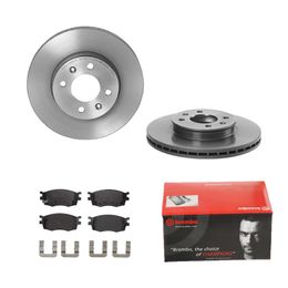 Brembo Bremsensatz-Vorderachse COATED DISC LINE / STANDARD IJDTIDEWB5 Bremsensatz, Scheibenbremse vorne rechts links innenbel&uuml;ftet 256mm f&uuml;r HYUNDAI K