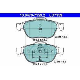 ATE Bremsensatz-Vorderachse Standard Disc / Ceramic IJZJSGHL98 Bremsensatz, Scheibenbremse vorne rechts links bel&uuml;ftet 324mm f&uuml;r RENAULT 7701206747 77