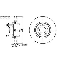 ATE Bremsscheibe 24.0128-0147.1 vorne rechts links bel&uuml;ftet 302mm f&uuml;r CHRYSLER 4683918AB 04683918 4683918