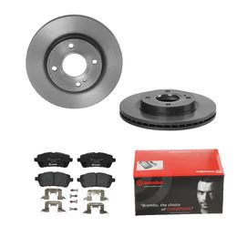 Brembo Bremsensatz-Vorderachse COATED DISC LINE / STANDARD IJDTIDEIE9 Bremsensatz, Scheibenbremse vorne rechts links innenbel&uuml;ftet 258mm f&uuml;r FORD AUST