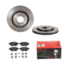 Brembo Bremsensatz-Vorderachse COATED DISC LINE / STANDARD IJDTIDD3G4 Bremsensatz, Scheibenbremse vorne rechts links innenbel&uuml;ftet 266mm f&uuml;r CITRO&Euml;N (