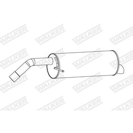 WALKER Endschalld&auml;mpfer 24289 f&uuml;r FORD CV215K244DB 2180150 CV215K244DC