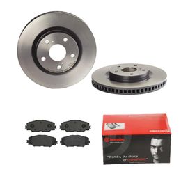 Brembo Bremsensatz-Vorderachse COATED DISC LINE / STANDARD IJDTIDHBP4 Bremsensatz, Scheibenbremse vorne rechts links innenbel&uuml;ftet 296mm f&uuml;r PONTIAC T