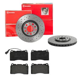 Brembo Bremsensatz-Vorderachse XTRA LINE / STANDARD SK8K0F2075 Bremsensatz, Scheibenbremse vorne rechts links Gelocht/innenbel. 305mm f&uuml;r ALFA ROMEO D