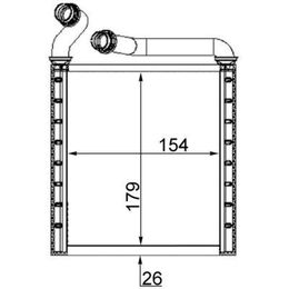 Mahle W&auml;rmetauscher, Innenraumheizung AH 223 000S f&uuml;r SKODA VW CUPRA AUDI 3C0819031A 3C0819031