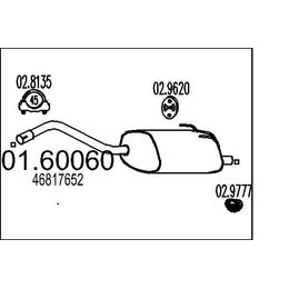 MTS MARKENTECHNIKSERVICEGMBH & CO. KG MTS Endschalld&auml;mpfer 01.60060 f&uuml;r FIAT 46817652