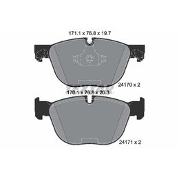 TEXTAR Bremsbelagsatz, Scheibenbremse 2417001 vorne rechts links f&uuml;r BMW 34112413052 6779293 34112413068
