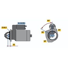 Bosch Starter 0 986 010 600 12V f&uuml;r PEUGEOT CITRO&Euml;N 580293 5802L5 95619197