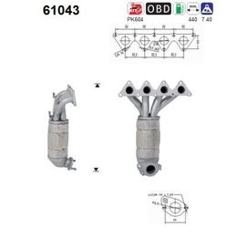 AS Katalysator 61043 f&uuml;r HYUNDAI KIA 2851026840