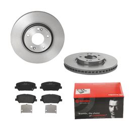 Brembo Bremsensatz-Vorderachse COATED DISC LINE / STANDARD IJDTIDEUH9 Bremsensatz, Scheibenbremse vorne rechts links innenbel&uuml;ftet 300mm f&uuml;r HYUNDAI K