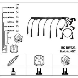 NGK Z&uuml;ndleitungssatz 0567 schwarz f&uuml;r MINI BMW 1719986 1716939 1716044