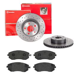 Brembo Bremsensatz-Vorderachse XTRA LINE / STANDARD SK8K0F3PF2 Bremsensatz, Scheibenbremse vorne rechts links Gelocht/innenbel. 276mm f&uuml;r TOYOTA SAAB