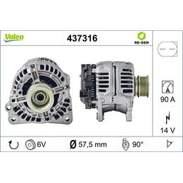 Valeo Generator REMANUFACTURED PREMIUM 437316 14V 90A f&uuml;r SKODA VW SEAT (FAW) (SVW) AUDI L030903023J 036903026CX 030903023MX