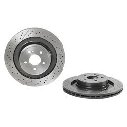 Brembo Bremsscheibe COATED DISC LINE 09.A822.11 hinten rechts links Geschlitzt/Gelocht 360mm f&uuml;r MERCEDES-BENZ 2124230412 A2124230412