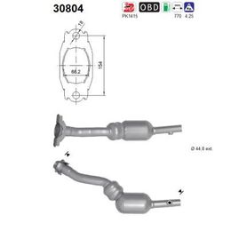 AS Katalysator 30804 f&uuml;r DACIA 200109376R 200109204R 200108966R