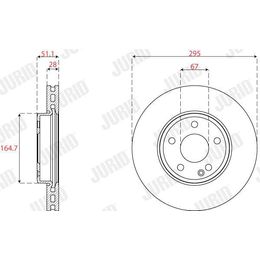 JURID Bremsscheibe 563258JC vorne rechts links bel&uuml;ftet 295mm f&uuml;r MERCEDES-BENZ 246421241207 A246421241207 A2464212412