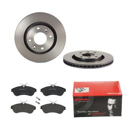 Brembo Bremsensatz, Scheibenbremse 1420-55916 vorne rechts links innenbel&uuml;ftet 266mm f&uuml;r CITRO&Euml;N (DF-PSA) PEUGEOT VAUXHALL OPEL DS FENGSHEN E169141 16