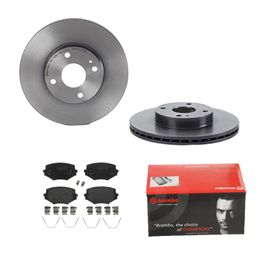 Brembo Bremsensatz-Vorderachse COATED DISC LINE / STANDARD IJDTIDFB18 Bremsensatz, Scheibenbremse vorne rechts links innenbel&uuml;ftet 255mm f&uuml;r MITSUBISH
