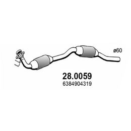 Asso Katalysator 28.0059 vorne f&uuml;r MERCEDES-BENZ 6384904319