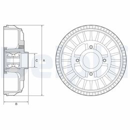 DELPHI Bremstrommel BFR621 hinten rechts links mit Lager f&uuml;r RENAULT LADA DACIA MERCEDES-BENZ NISSAN 4154230101 6001550813 432004197R