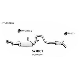 Asso Mittel-/Endschalld&auml;mpfer 528001 f&uuml;r Suzuki