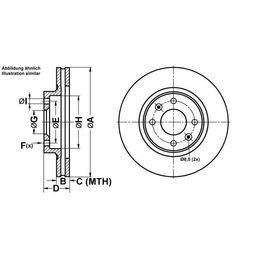ATE Bremsensatz-Vorderachse IJF141A2I9 Bremsensatz, Scheibenbremse vorne rechts links bel&uuml;ftet 258mm f&uuml;r RENAULT DACIA SMART 410609646R 410602396R 453