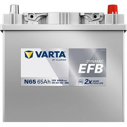 Varta Starterbatterie DYNAMIC EFB 12 V, 65 Ah, 650 A 565501065K262 12V 65Ah 650A f&uuml;r RENAULT TOYOTA MAZDA NISSAN HONDA GREAT WALL 3703100-XJ31XA P54W1