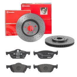 Brembo Bremsensatz-Vorderachse XTRA LINE SK8K0F4G62 Bremsensatz, Scheibenbremse vorne rechts links Gelocht/innenbel. 320mm f&uuml;r HONDA 45022TL1G00 45022