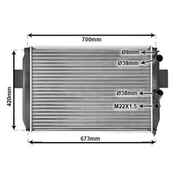 Van Wezel K&uuml;hler, Motork&uuml;hlung 28002050 f&uuml;r IVECO 93822628 93818439 93818439EB506037