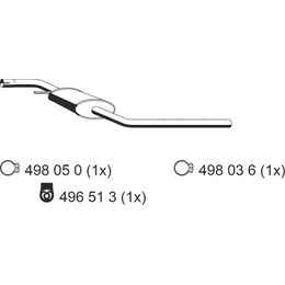 Ernst Mittelschalld&auml;mpfer 177030 f&uuml;r VAG 023253409AJ JZW253409E