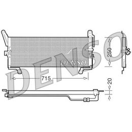 DENSO Kondensator, Klimaanlage DCN09098 526x366x22 f&uuml;r FIAT 46431787