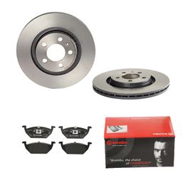 Brembo Bremsensatz-Vorderachse COATED DISC LINE / STANDARD IJDTIDHED0 Bremsensatz, Scheibenbremse vorne rechts links innenbel&uuml;ftet 280mm f&uuml;r SKODA VW
