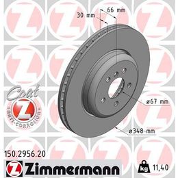 Zimmermann Bremsscheibe COAT Z 150.2956.20 vorne rechts links innenbel&uuml;ftet 348mm f&uuml;r BMW (BRILLIANCE) 34108831464 34118831822 34112459565