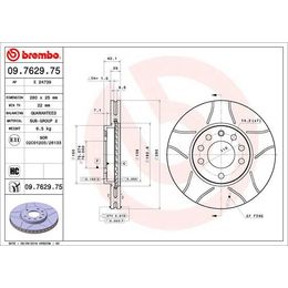 Brembo Bremsensatz-Vorn und hinten SG00000F2Z Bremsensatz, Scheibenbremse vorne rechts links innenbel&uuml;ftet 280mm f&uuml;r KIA AC GENERAL MOTORS SATURN VAUX