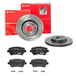 Brembo Bremsensatz-Vorderachse XTRA LINE SK8K0F4KK2 Bremsensatz, Scheibenbremse vorne rechts links Gelocht/innenbel. 260mm f&uuml;r RENAULT TRUCKS LADA DAC